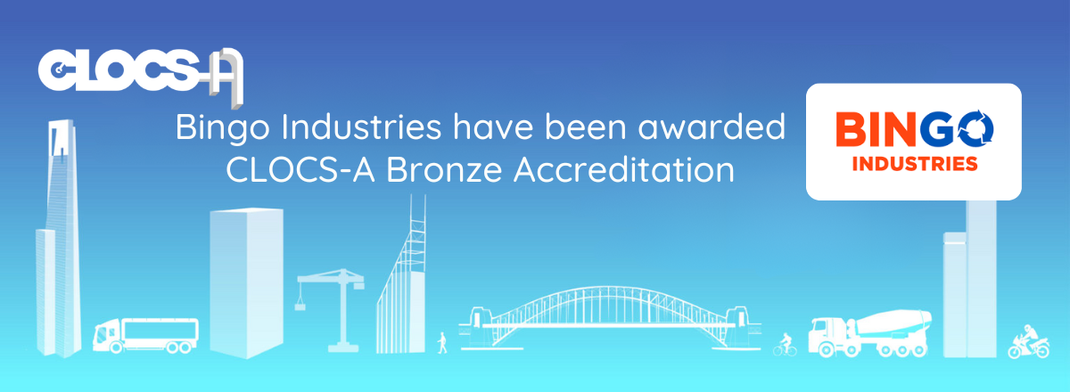 Bingo Industries have been awarded CLOCS-A Bronze Accreditation - CLOCS-A